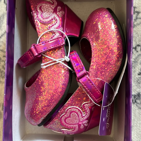 Disney | Shoes | Disney Princess Toddler Baby Girls Pinkpurple Giltter ...